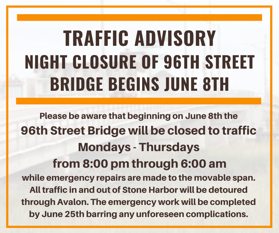 Notice of Night Closures for 96th Street Bridge (C.R. 657) Borough of ...
